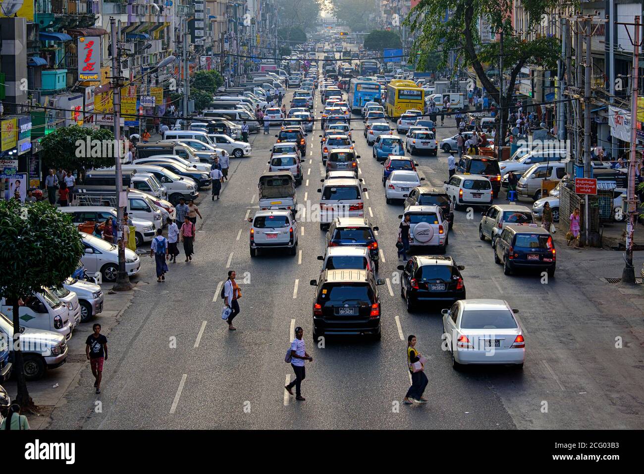 Myanmar (Burma), Yangon, old city Stock Photo - Alamy