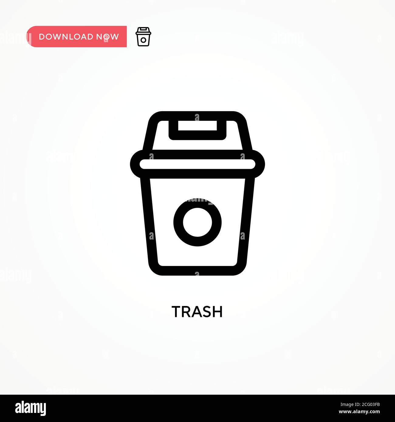 Trash Simple vector icon. Modern, simple flat vector illustration for ...