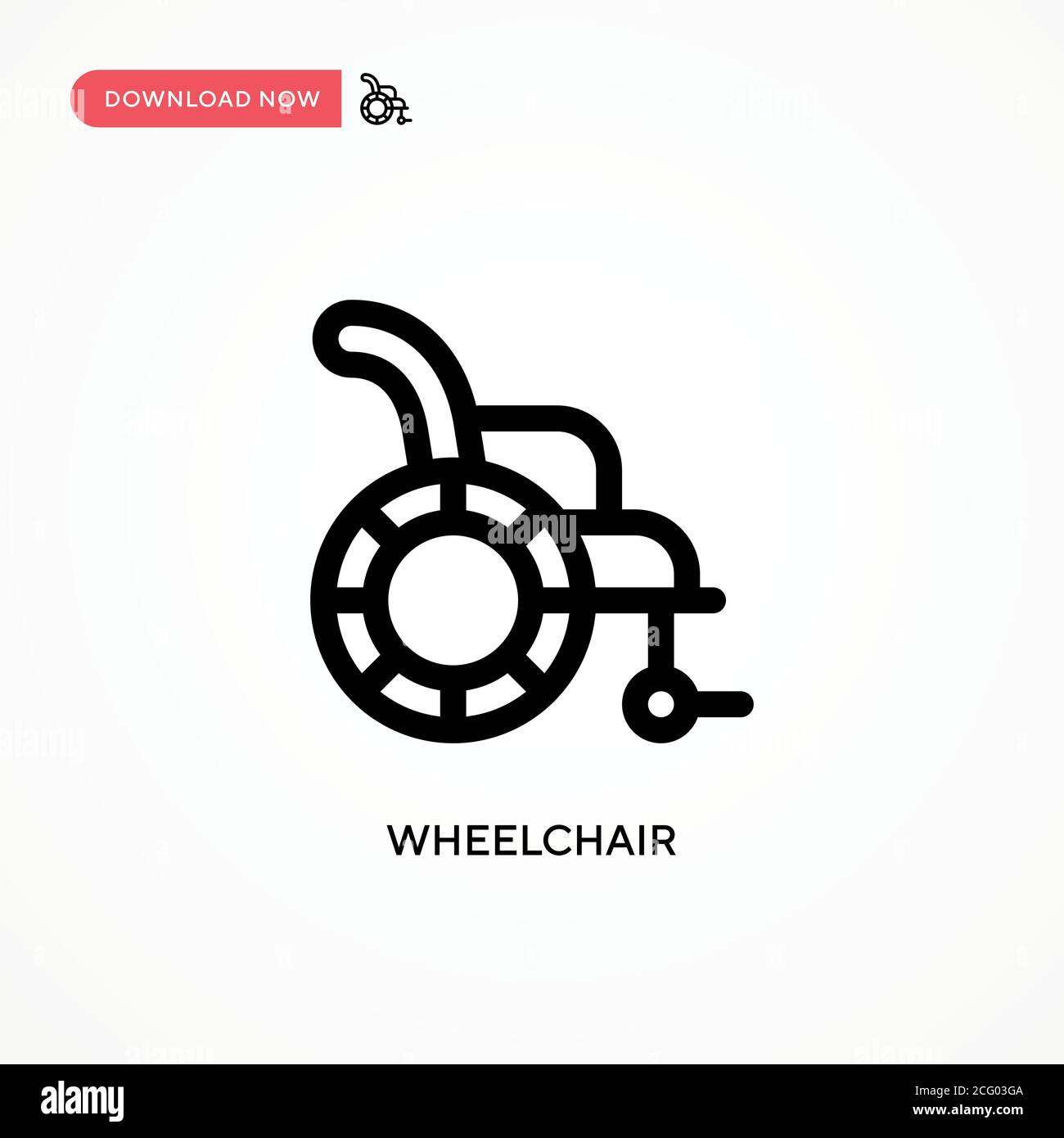 Wheelchair Simple vector icon. Modern, simple flat vector illustration ...