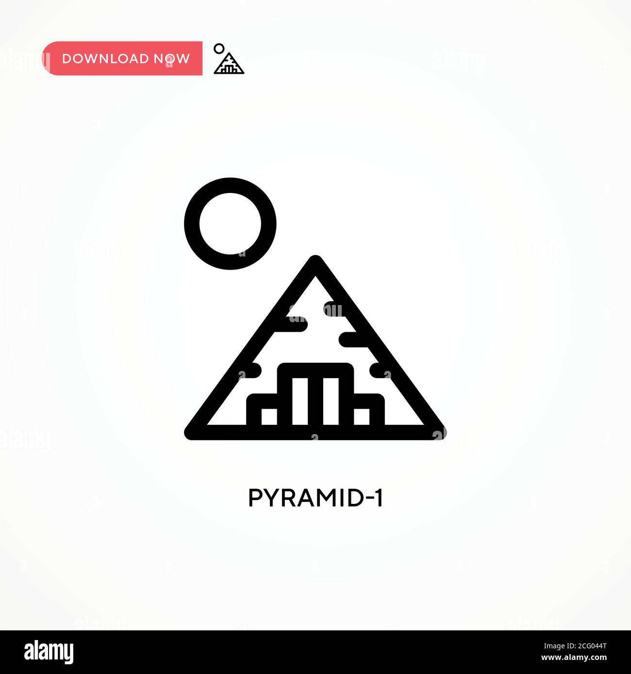 Pyramid-1 Simple vector icon. Modern, simple flat vector illustration ...
