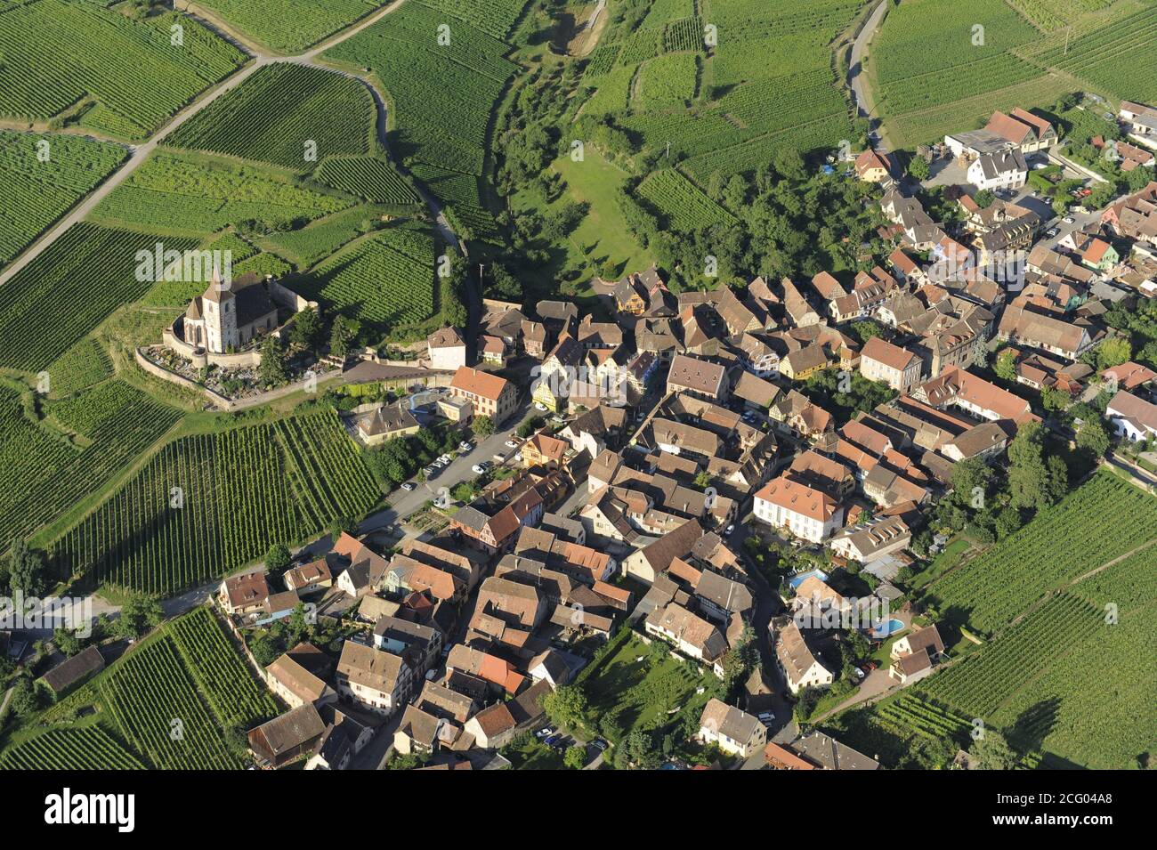 France, Haut-Rhin, Alsace wine route, Hunawihr, labeled Les Plus Beaux ...