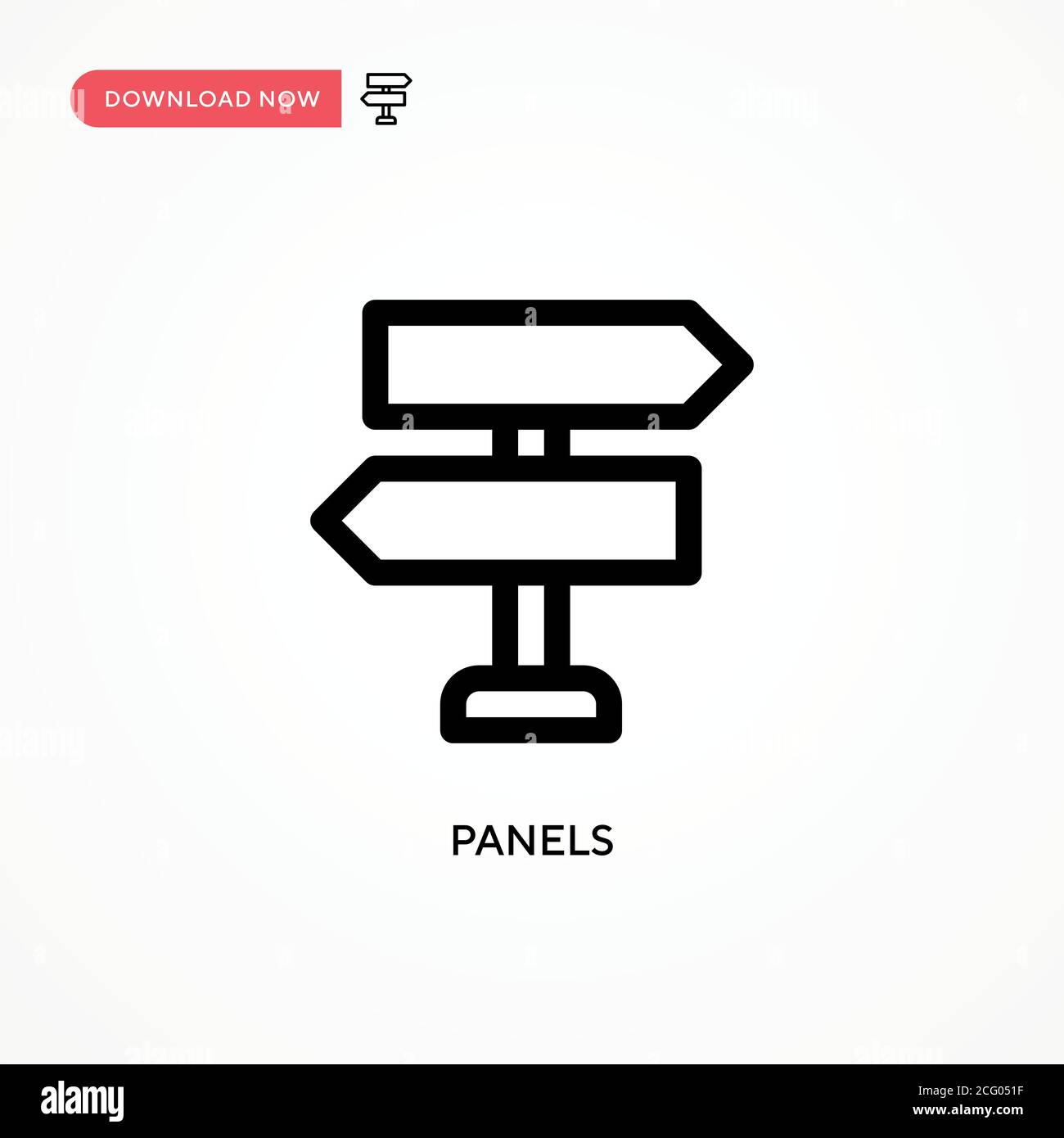 Panels Simple vector icon. Modern, simple flat vector illustration for ...