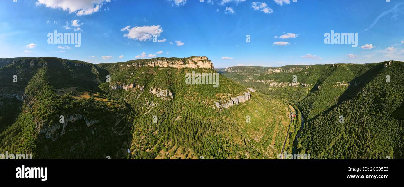 France, Aveyron, Le Monna, village around Millau on the banks of the ...