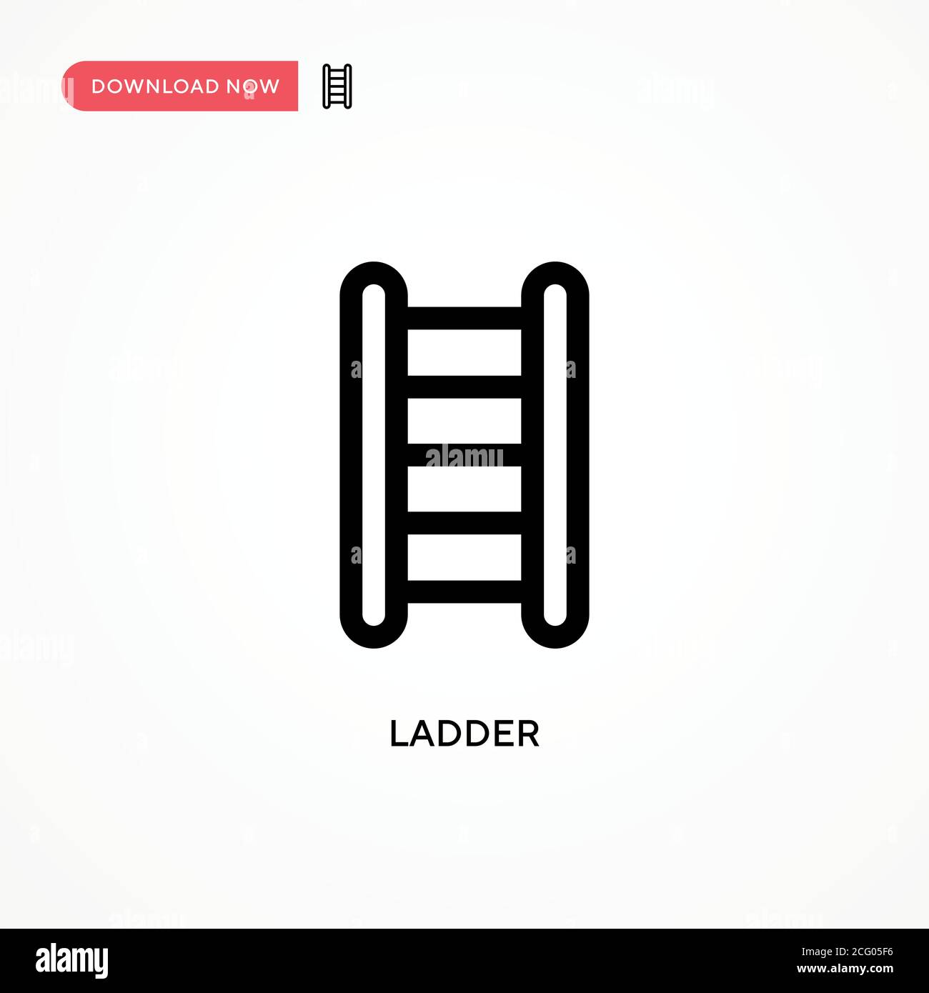 Ladder Simple vector icon. Modern, simple flat vector illustration for ...