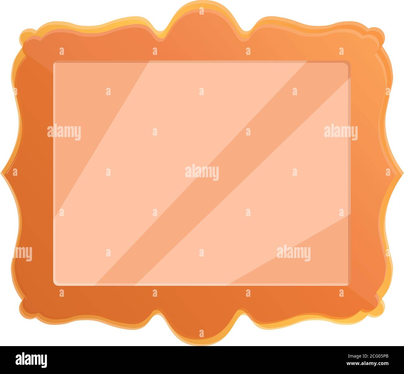 Ornate photo frame icon. Cartoon of ornate photo frame vector icon for ...