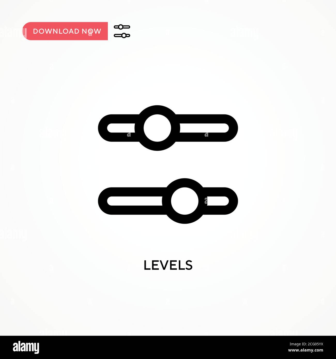 Levels Simple vector icon. Modern, simple flat vector illustration for ...