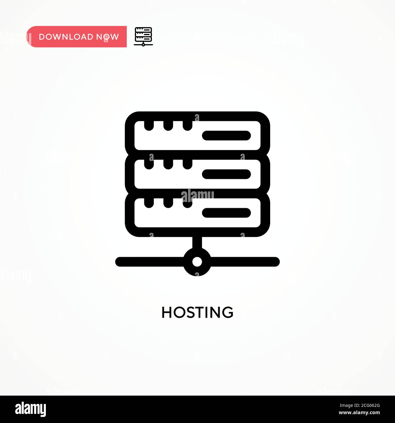Hosting Simple vector icon. Modern, simple flat vector illustration for ...