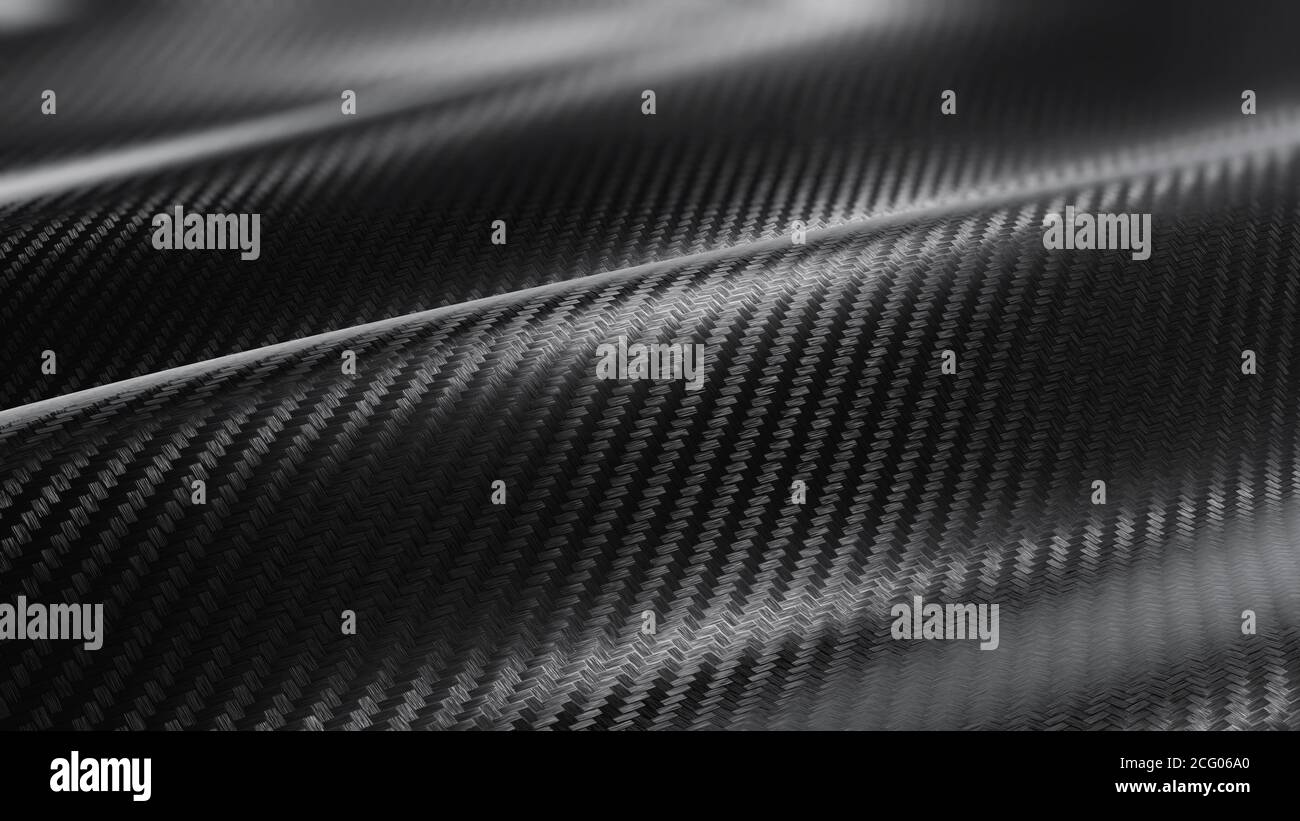 Carbon wave wavy swirl background. 3D rendering Stock Photo - Alamy