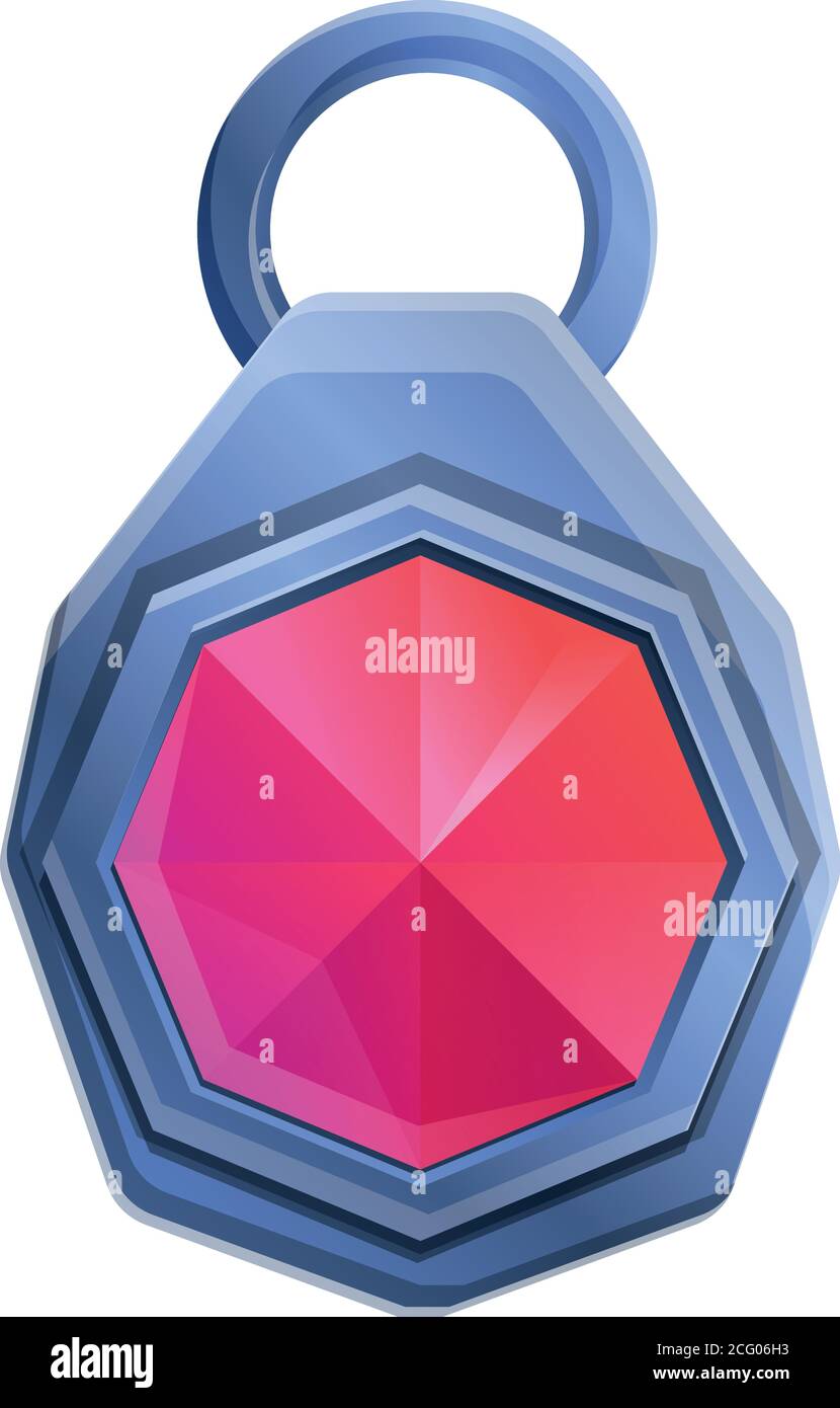 Ruby talisman icon. Cartoon of ruby talisman vector icon for web design ...