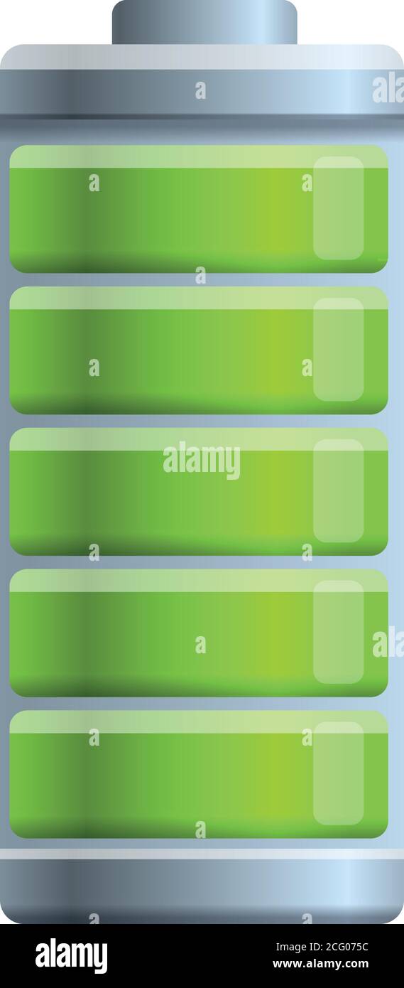 Full battery icon. Cartoon of full battery vector icon for web design ...