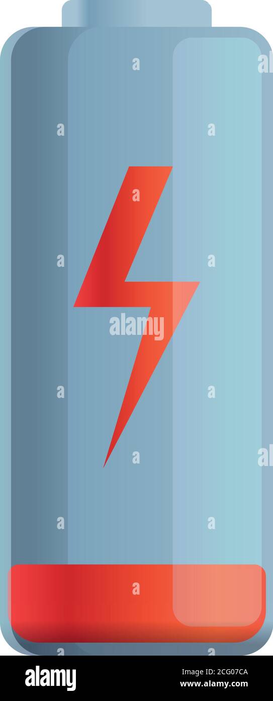 Low battery cell icon. Cartoon of low battery cell vector icon for web ...