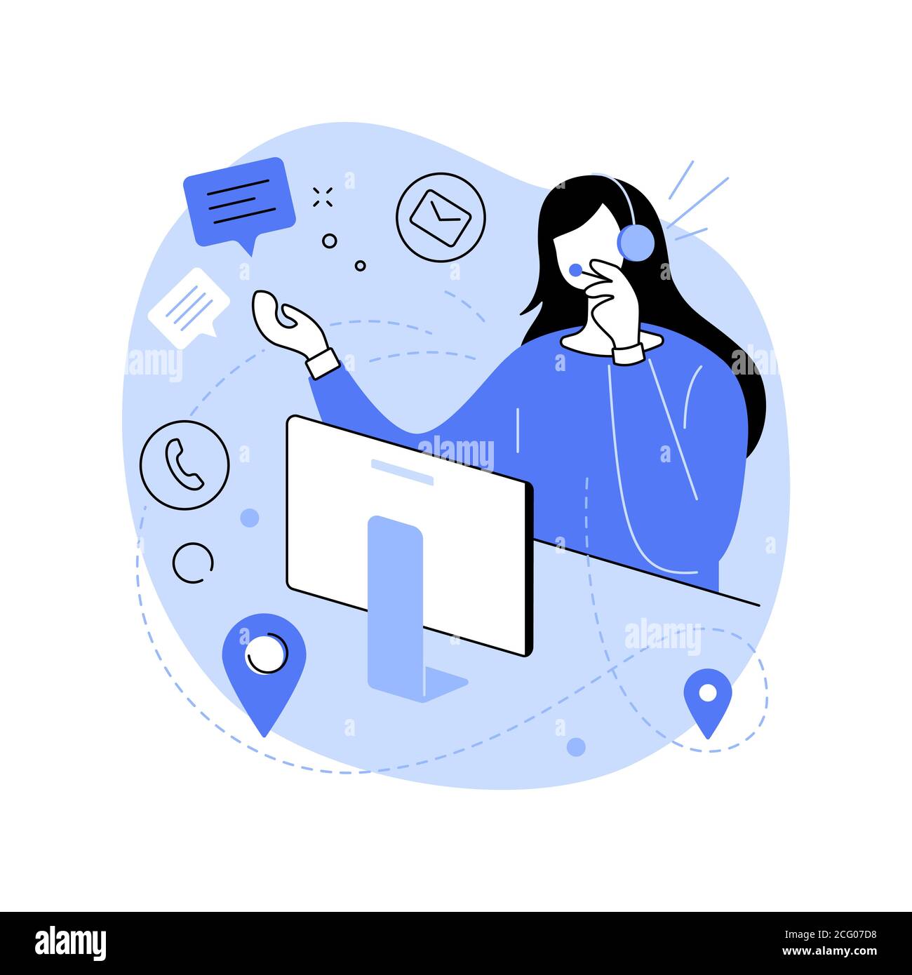 Contact us abstract concept Stock Vector Images - Alamy