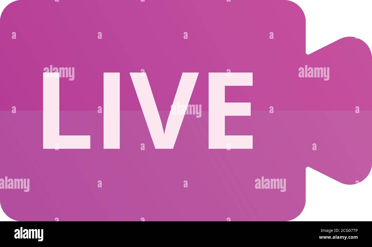 Live people stream icon. Cartoon of live people stream vector icon for ...