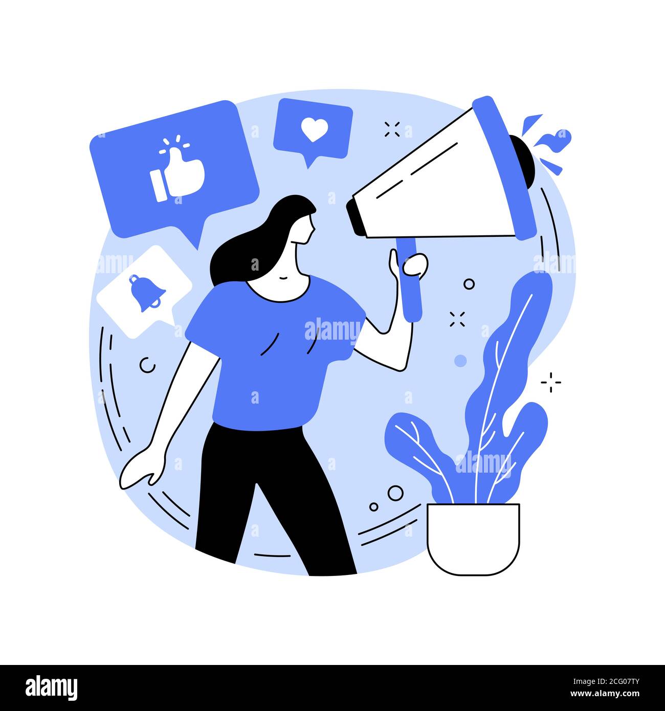 Follow us abstract concept vector illustration Stock Vector Image & Art ...