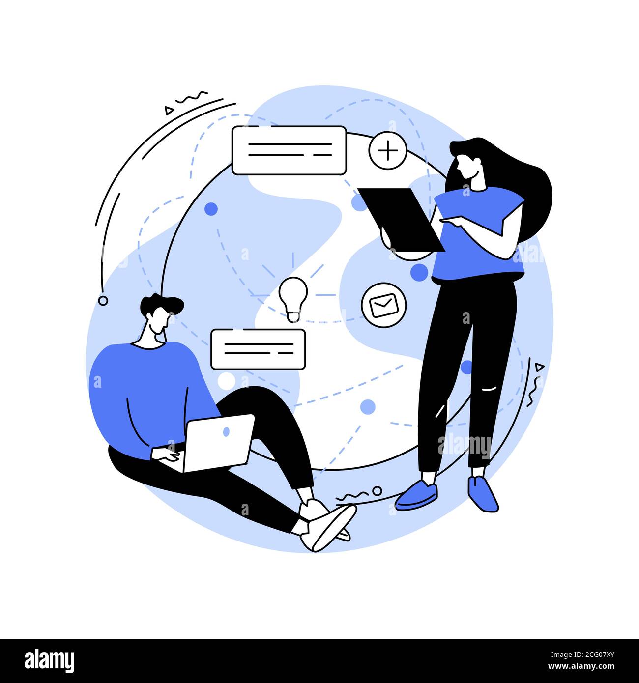Global web connection abstract concept vector illustration Stock Vector ...