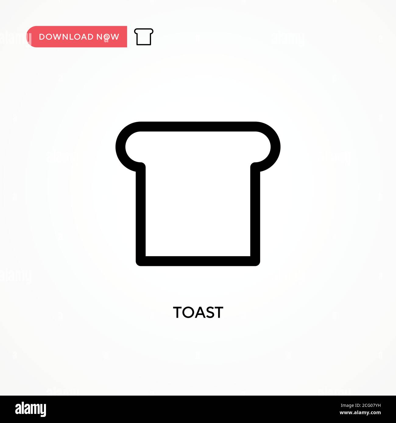 Toast Simple vector icon. Modern, simple flat vector illustration for ...