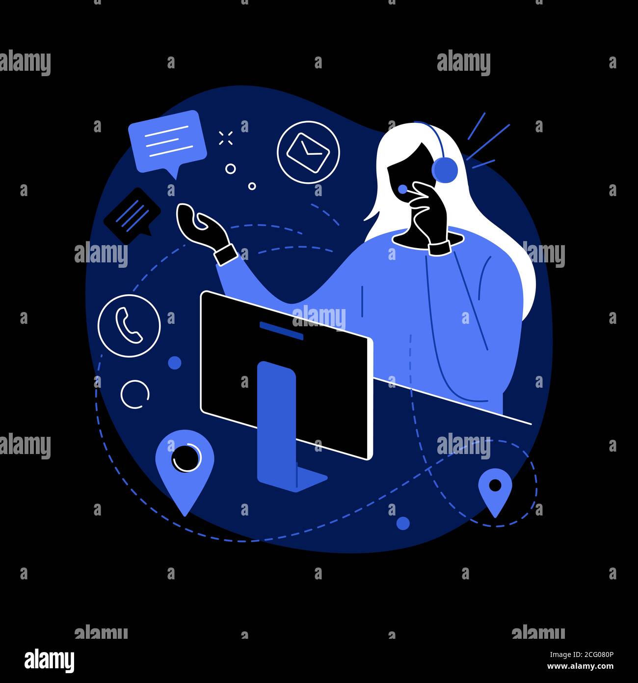 Contact us abstract concept Stock Vector Images - Alamy