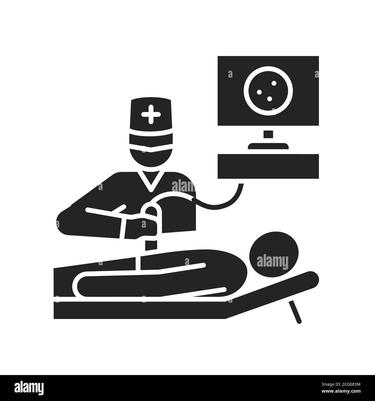 Abdominal ultrasound Stock Vector Images - Alamy