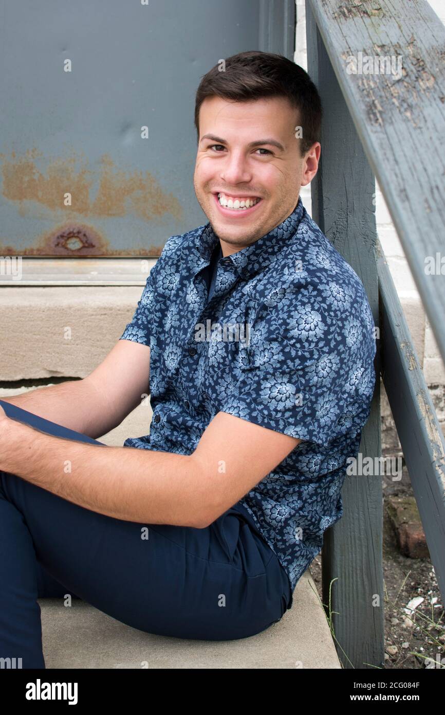 Outdoor portraits of a caucasian male Stock Photo - Alamy