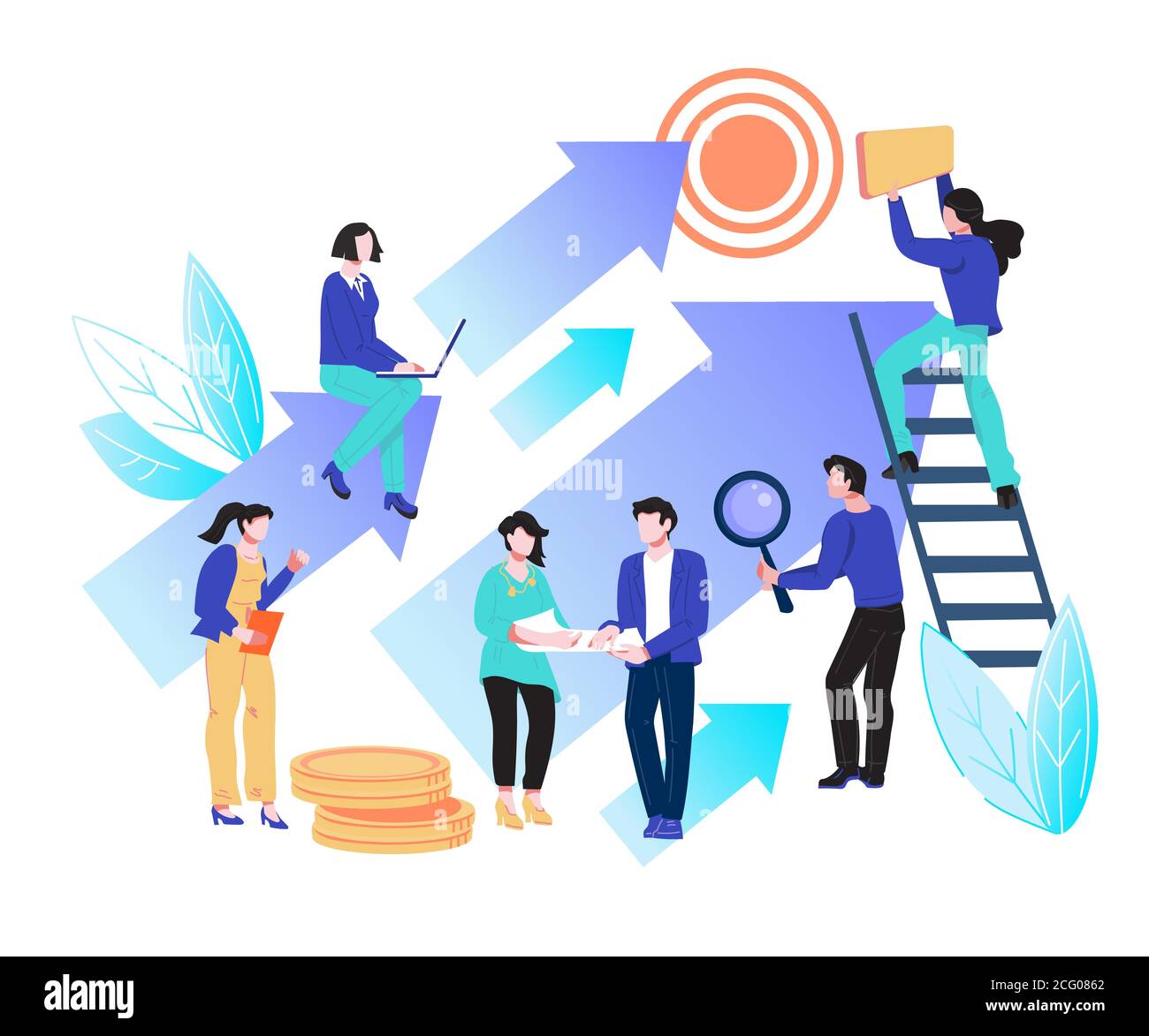 Business development and teamwork on start up Stock Vector Image & Art ...