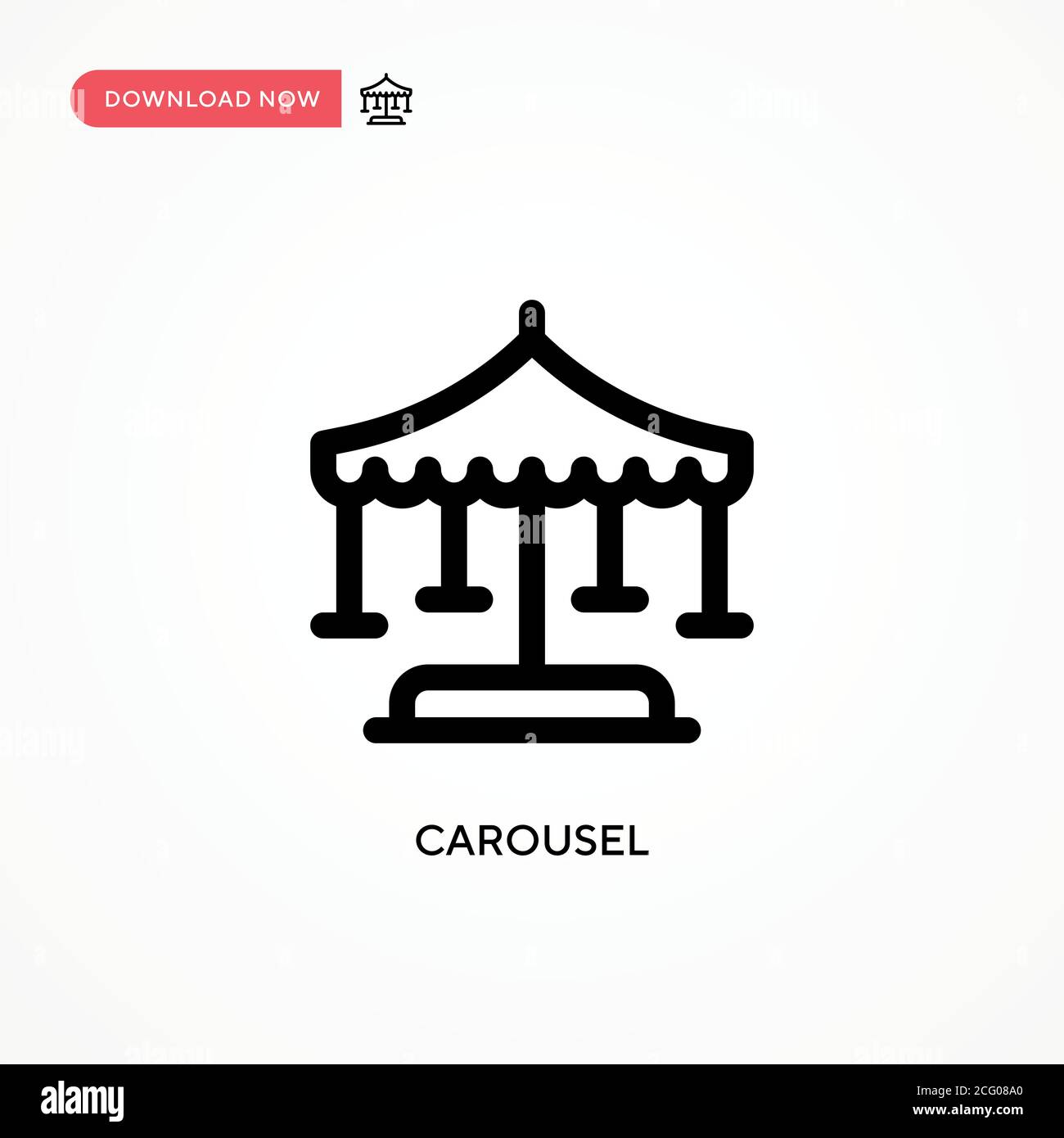 Carousel Simple vector icon. Modern, simple flat vector illustration ...