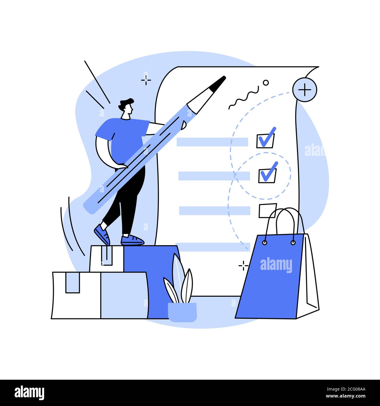 My orders list abstract concept vector illustration Stock Vector Image ...