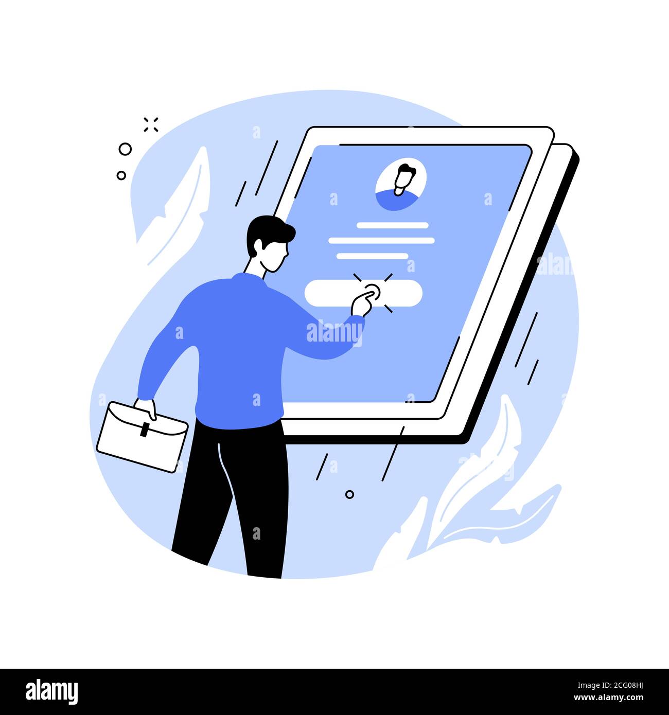 Apply for jobs abstract concept vector illustration Stock Vector Image ...