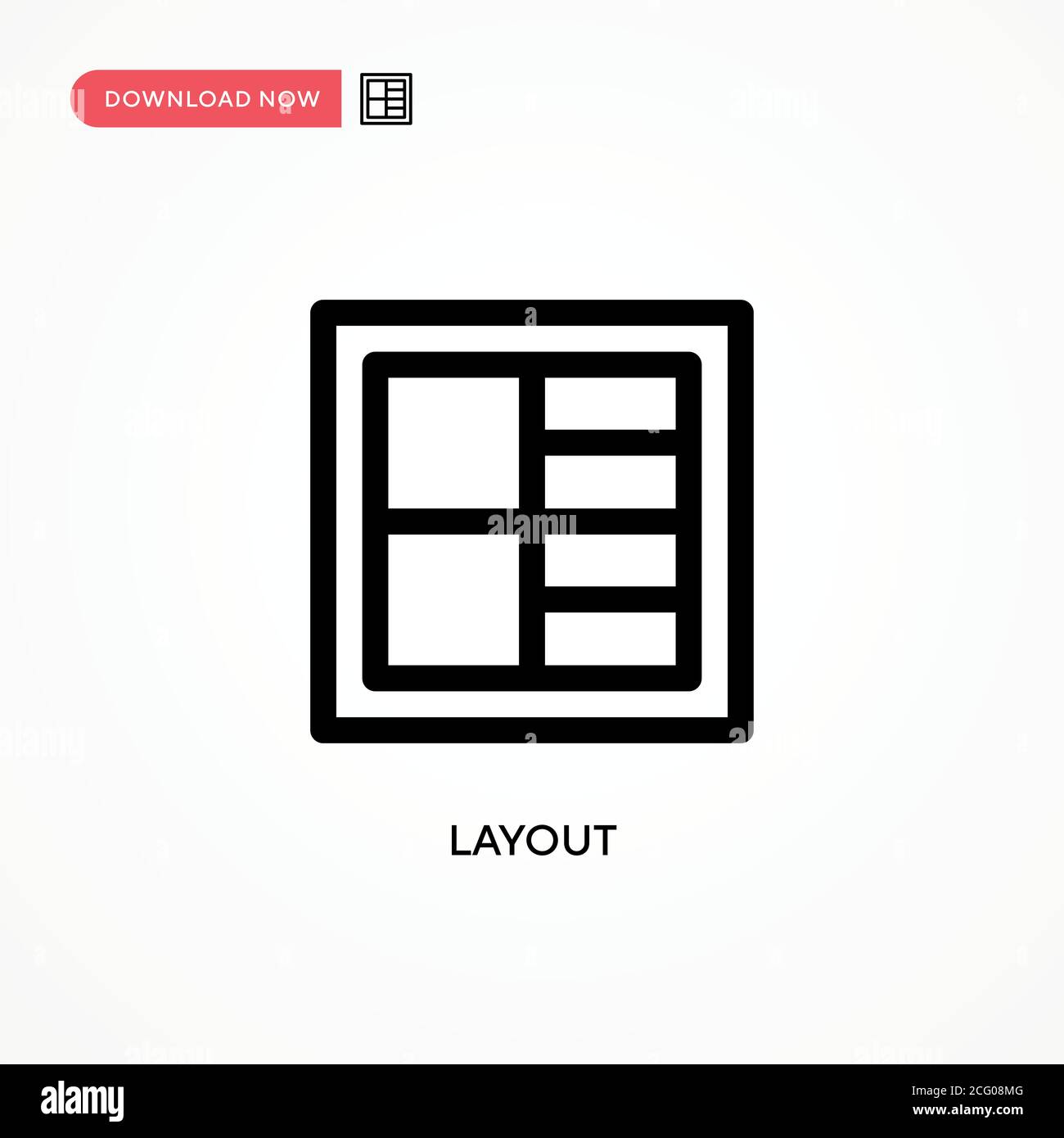 Layout Simple vector icon. Modern, simple flat vector illustration for ...
