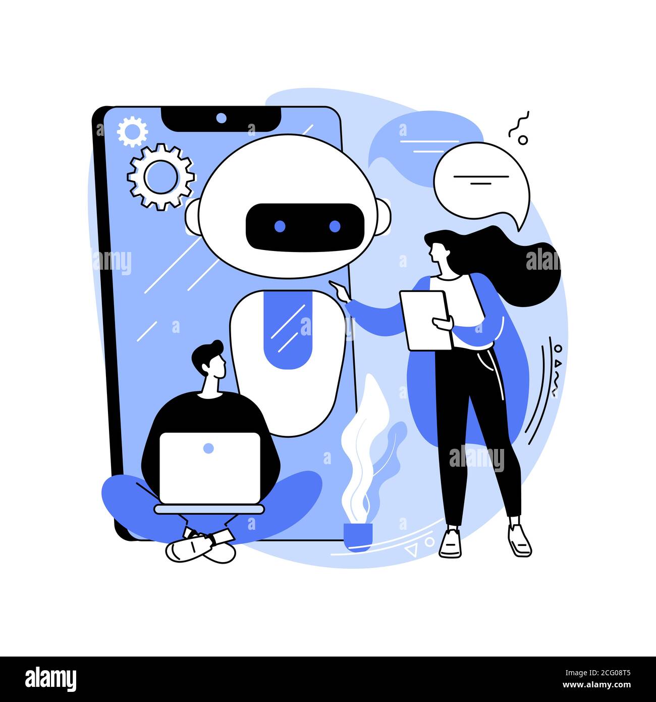 Chatbot app development abstract concept vector illustration Stock ... Chatbot app development abstract concept vector illustration Stock ...
