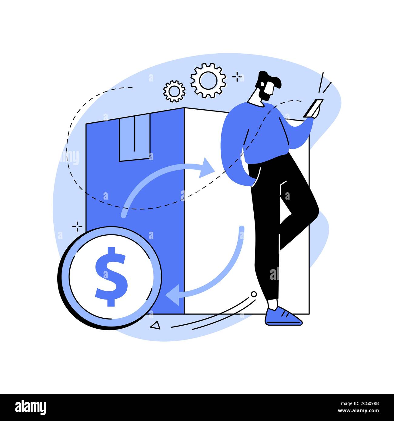 Returns and refunds abstract concept vector illustration Stock Vector ...