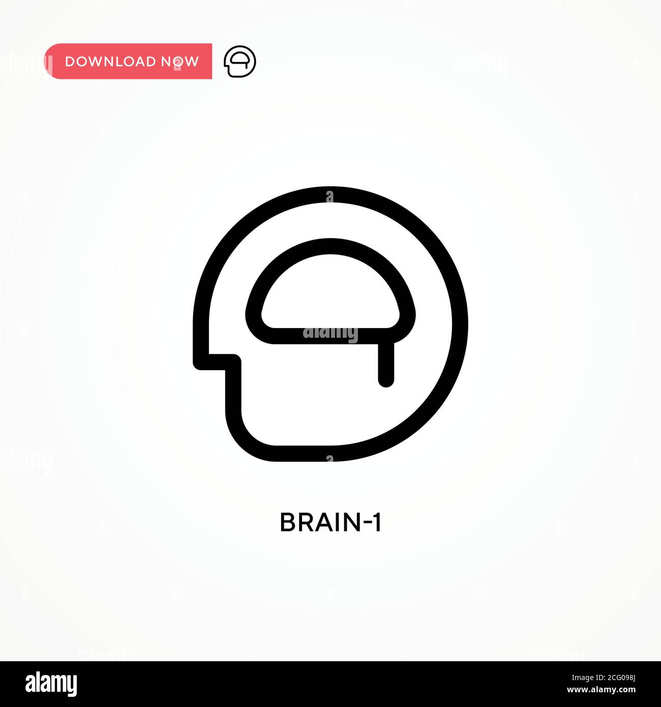 Brain-1 Simple vector icon. Modern, simple flat vector illustration for ...