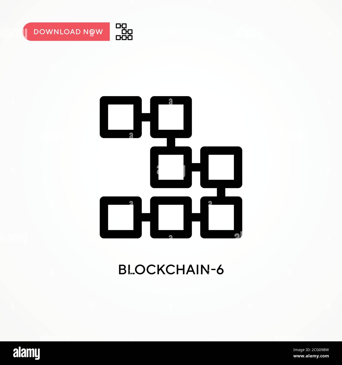 Blockchain-6 Simple vector icon. Modern, simple flat vector ...