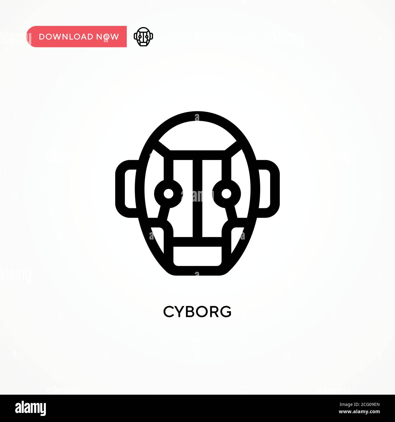 Cyberpunk illustration face Cut Out Stock Images & Pictures - Alamy