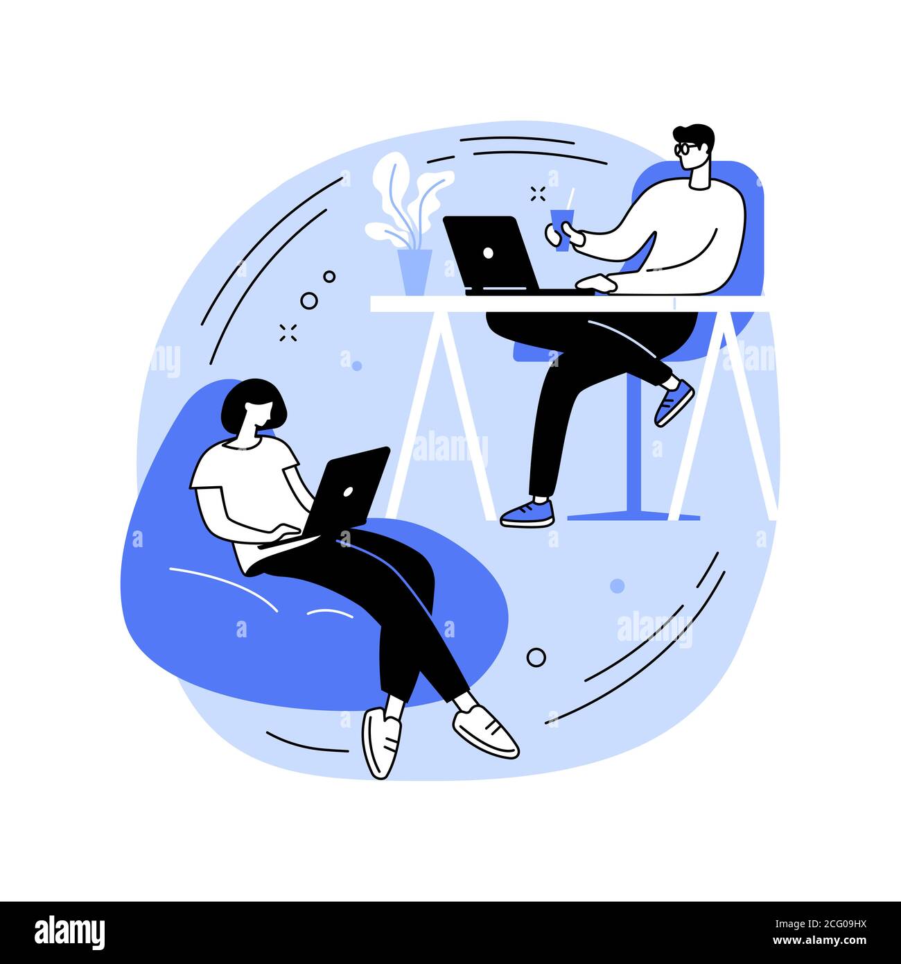 Coworking abstract concept vector illustration Stock Vector Image & Art ...