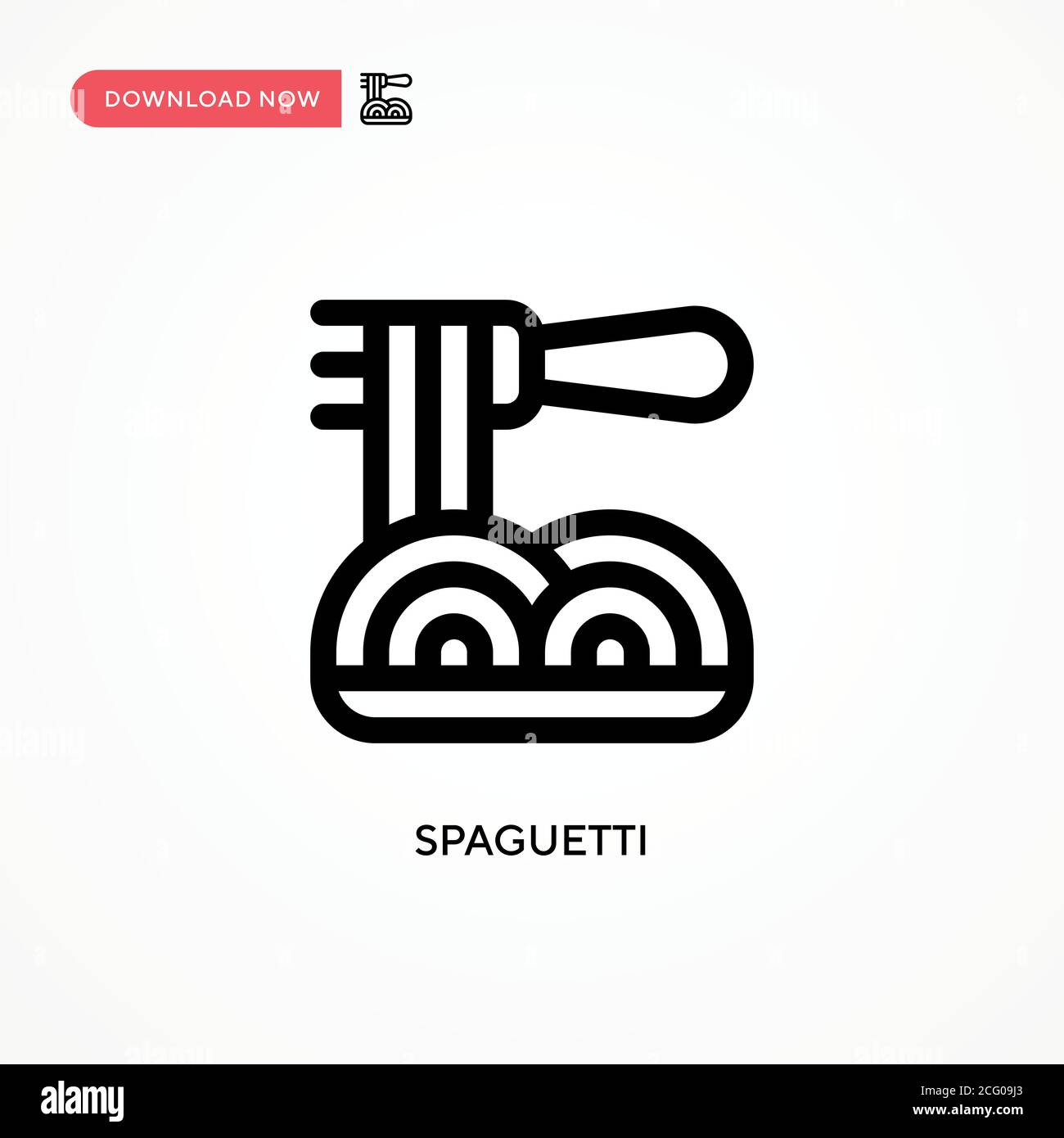 Spaguetti Simple vector icon. Modern, simple flat vector illustration ...