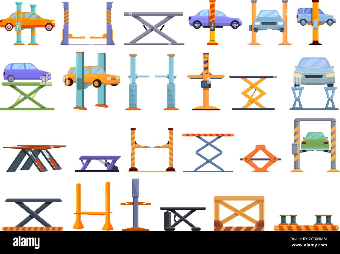 Cartoon Car Auto Repair Garage High Resolution Stock Photography and ...