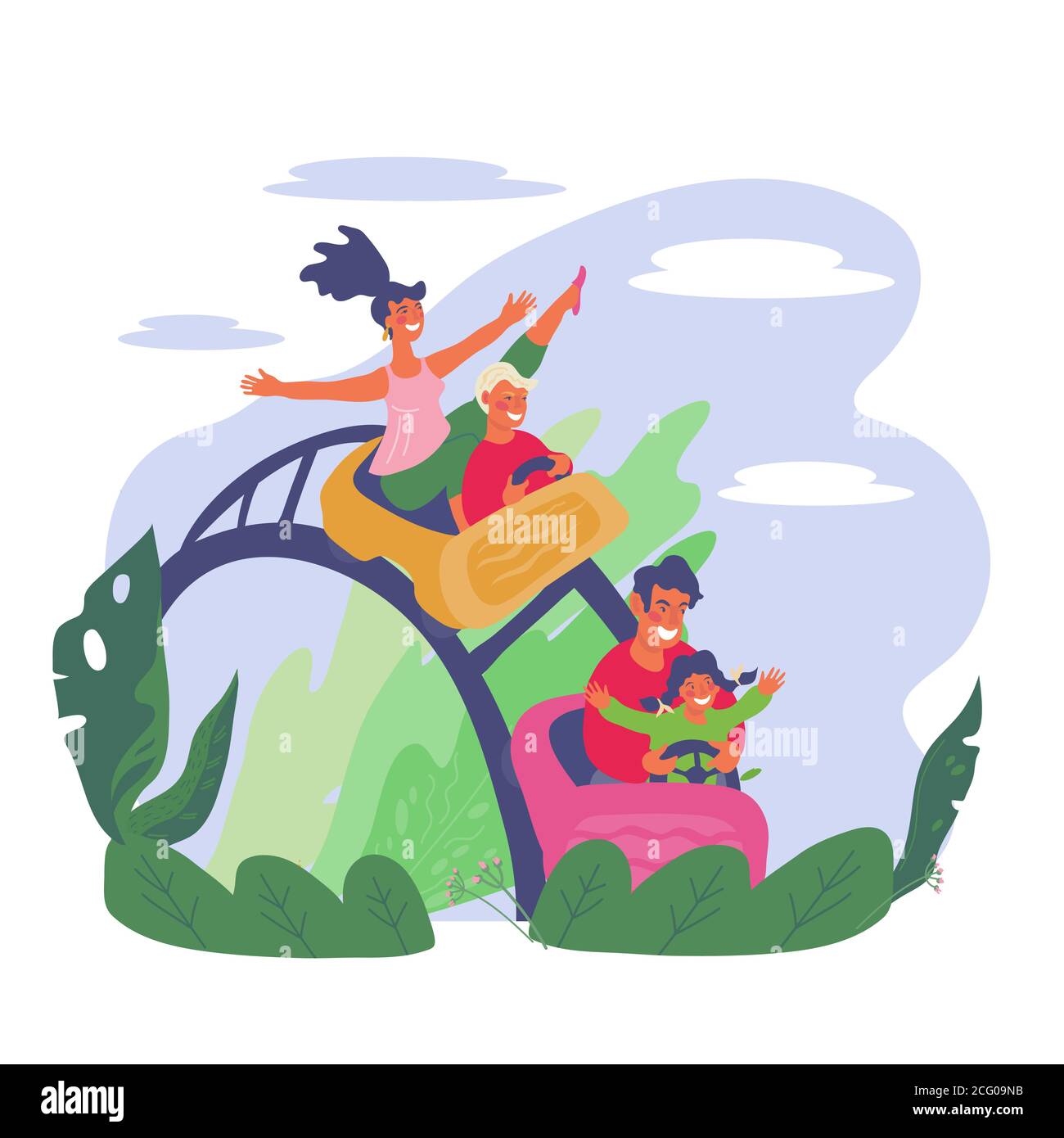 Kids On Roller Coaster Clip Art