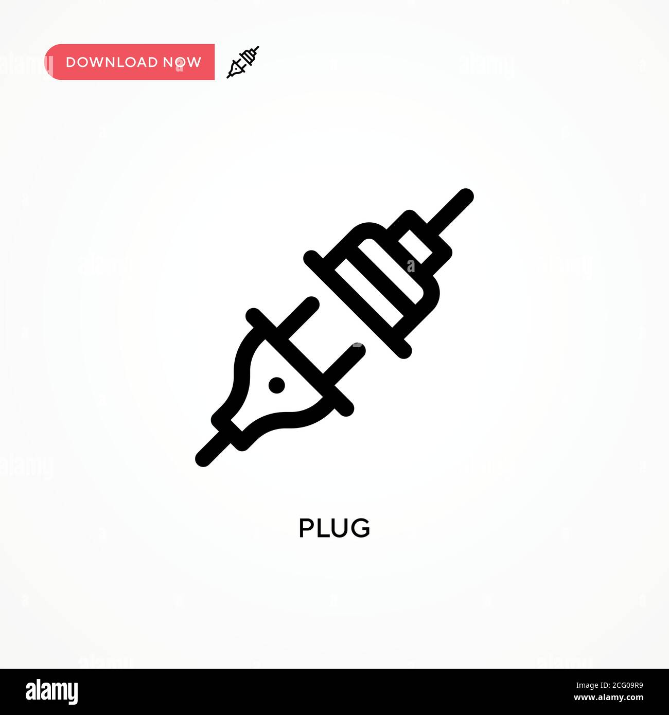 Plug Simple vector icon. Modern, simple flat vector illustration for ...