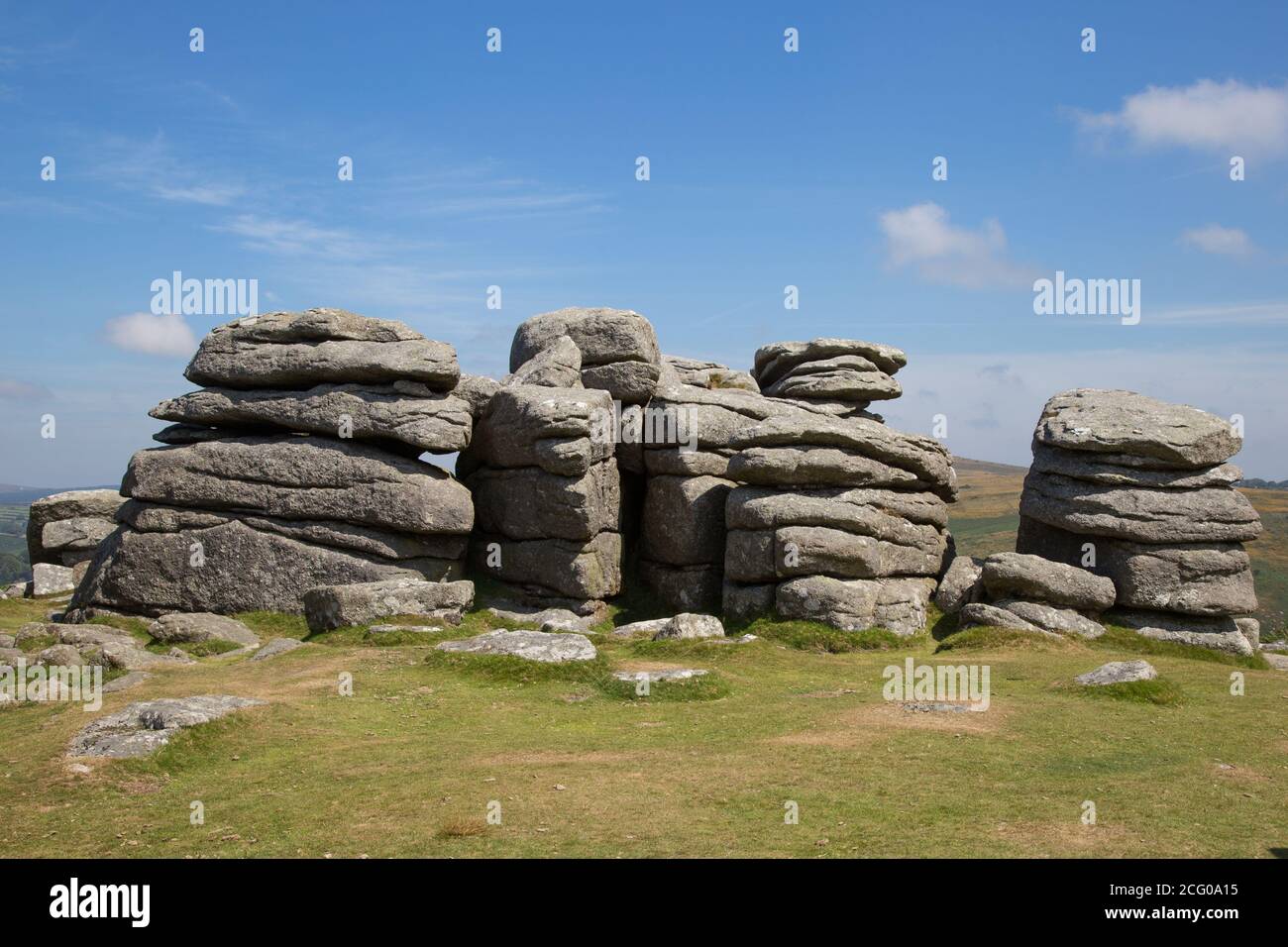 Dartmoor National Park, Devon UK. Traditional rural and moor Stock ...
