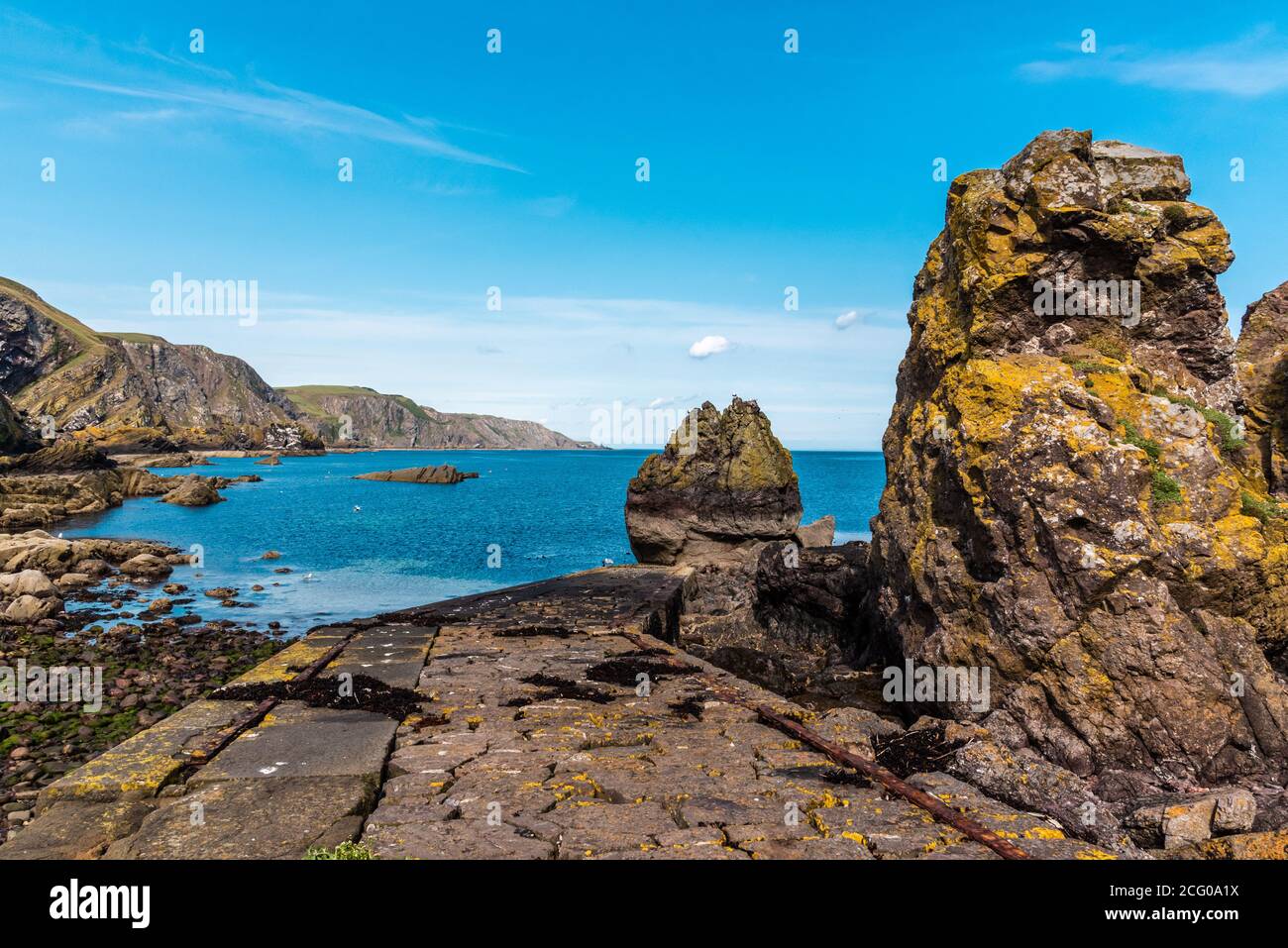 St Abbs coastal path, Scotland Stock Photo - Alamy