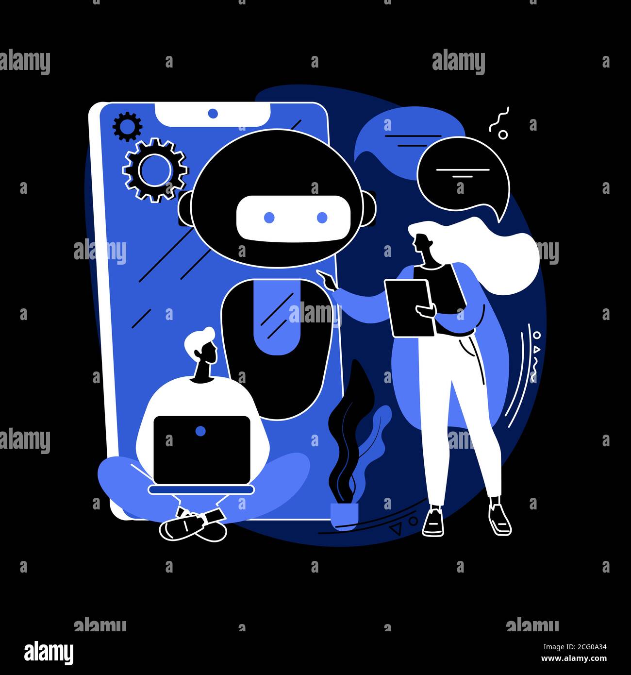 Chatbot app development abstract concept vector illustration Stock ... Chatbot app development abstract concept vector illustration Stock ...