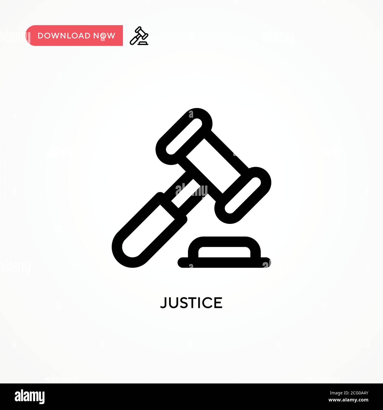 Justice Simple vector icon. Modern, simple flat vector illustration for ...