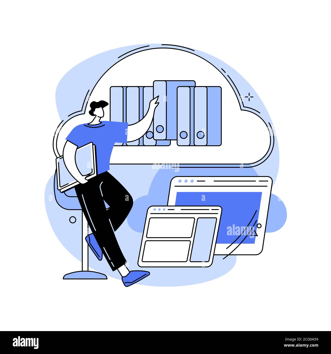 Cloud storage abstract concept vector illustration Stock Vector Image ...
