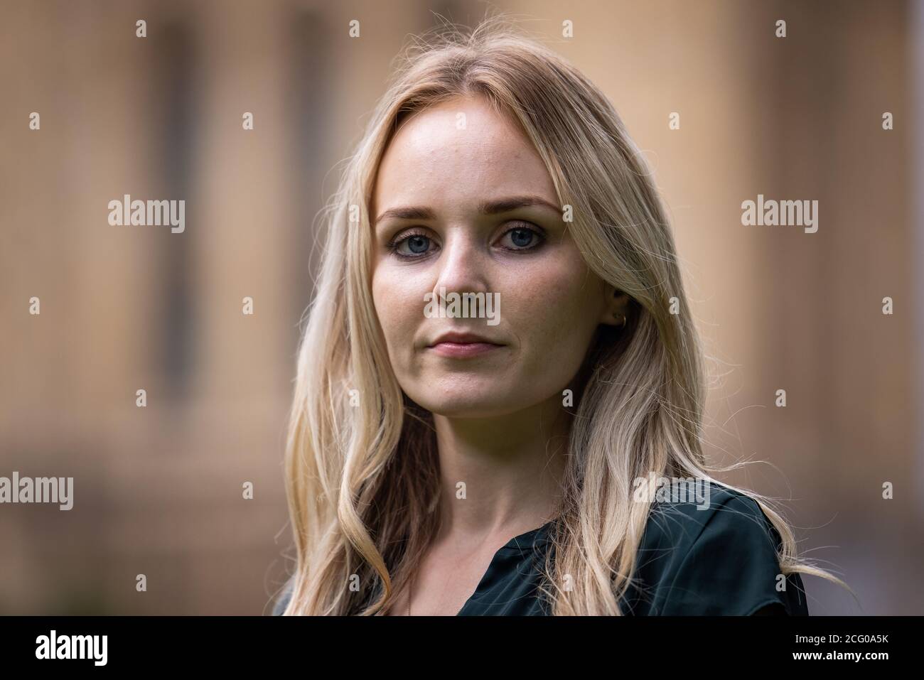Lissie Harper, the widow of Pc Andrew Harper, in Victoria Tower Gardens ...
