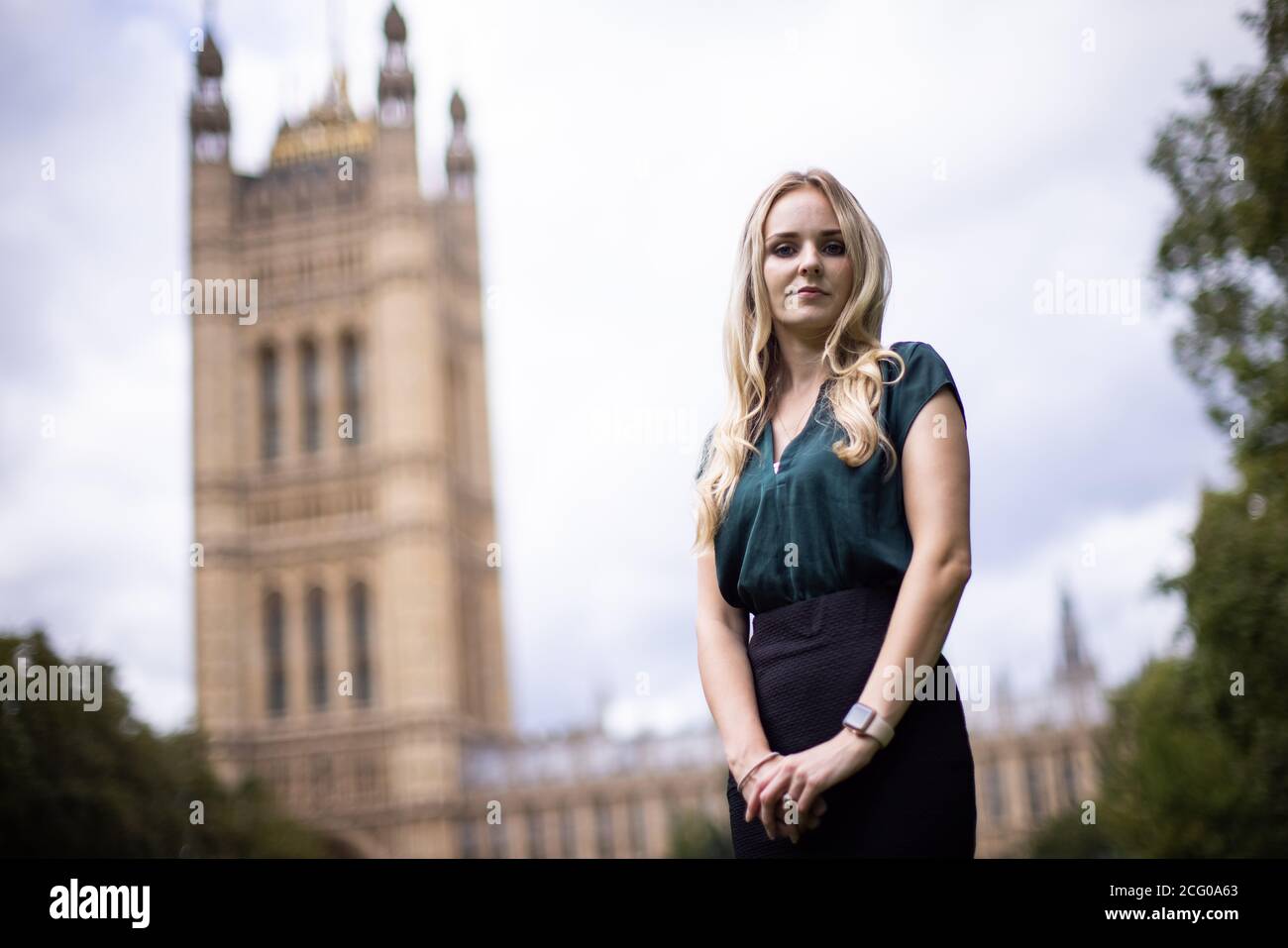 Lissie Harper, the widow of Pc Andrew Harper, in Victoria Tower Gardens ...