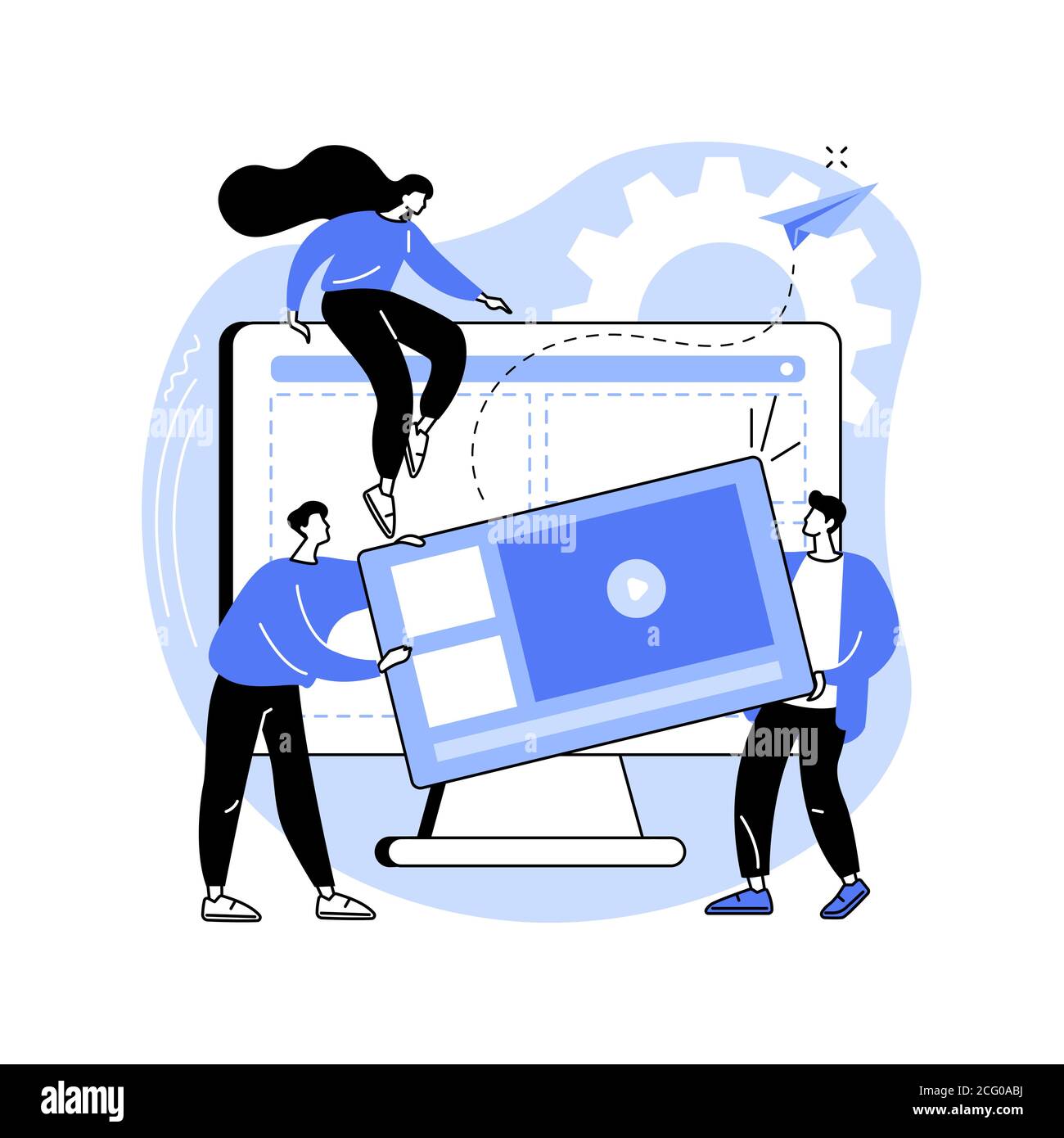 Landing page development abstract concept vector illustration Stock ...