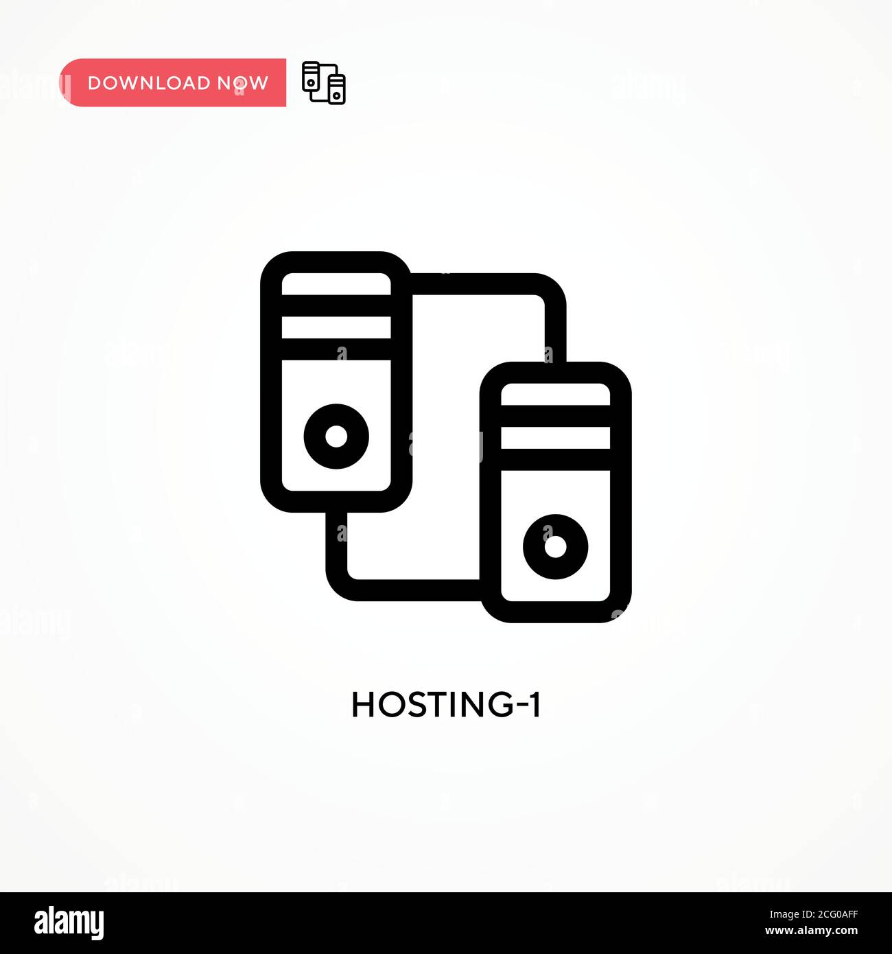 Hosting-1 Simple vector icon. Modern, simple flat vector illustration ...