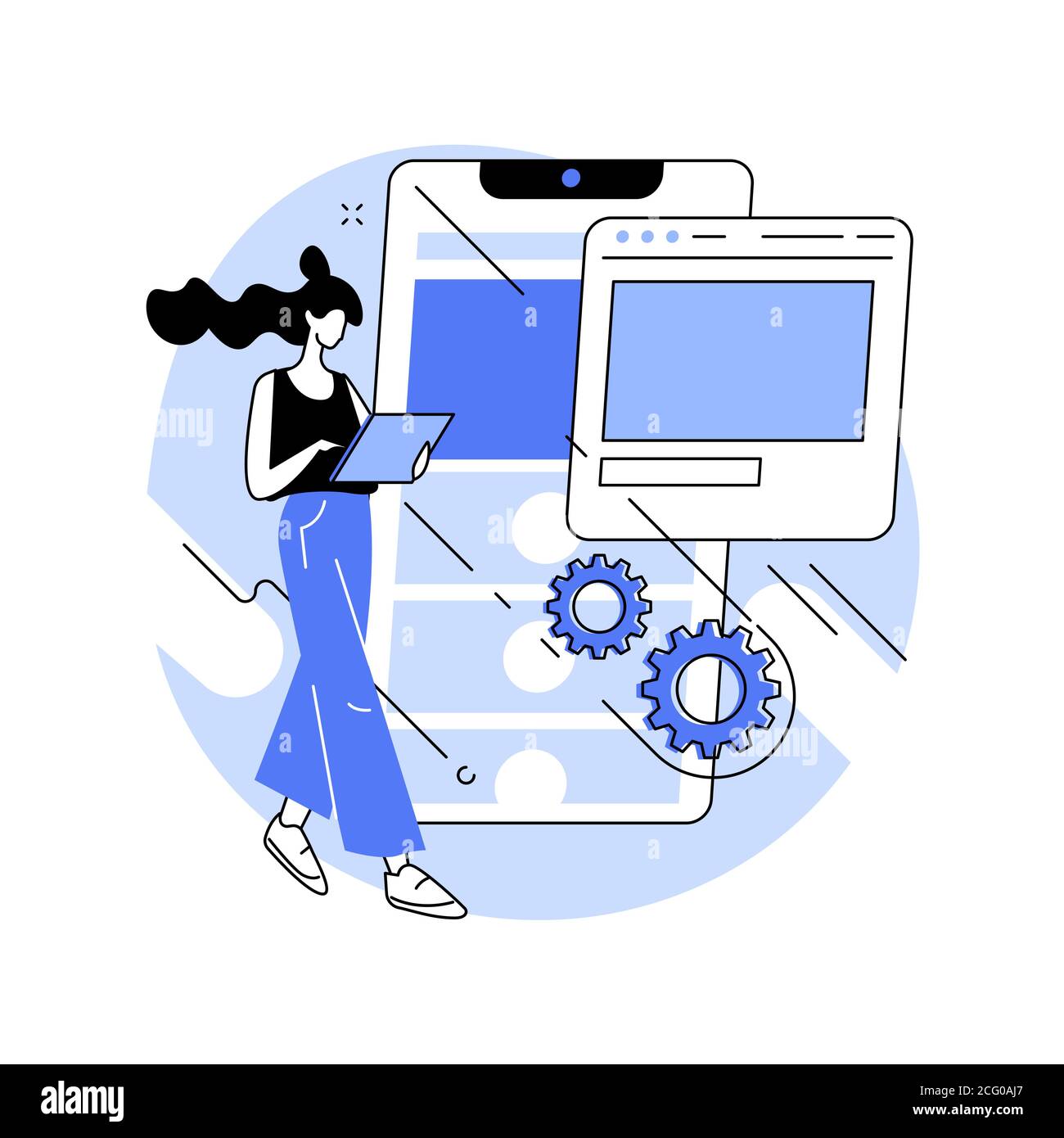 Microsite development abstract concept vector illustration Stock Vector ...