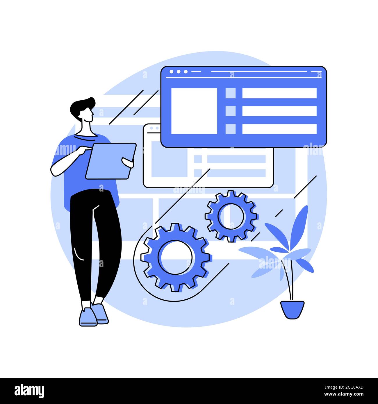 Website maintenance abstract concept vector illustration Stock Vector ...