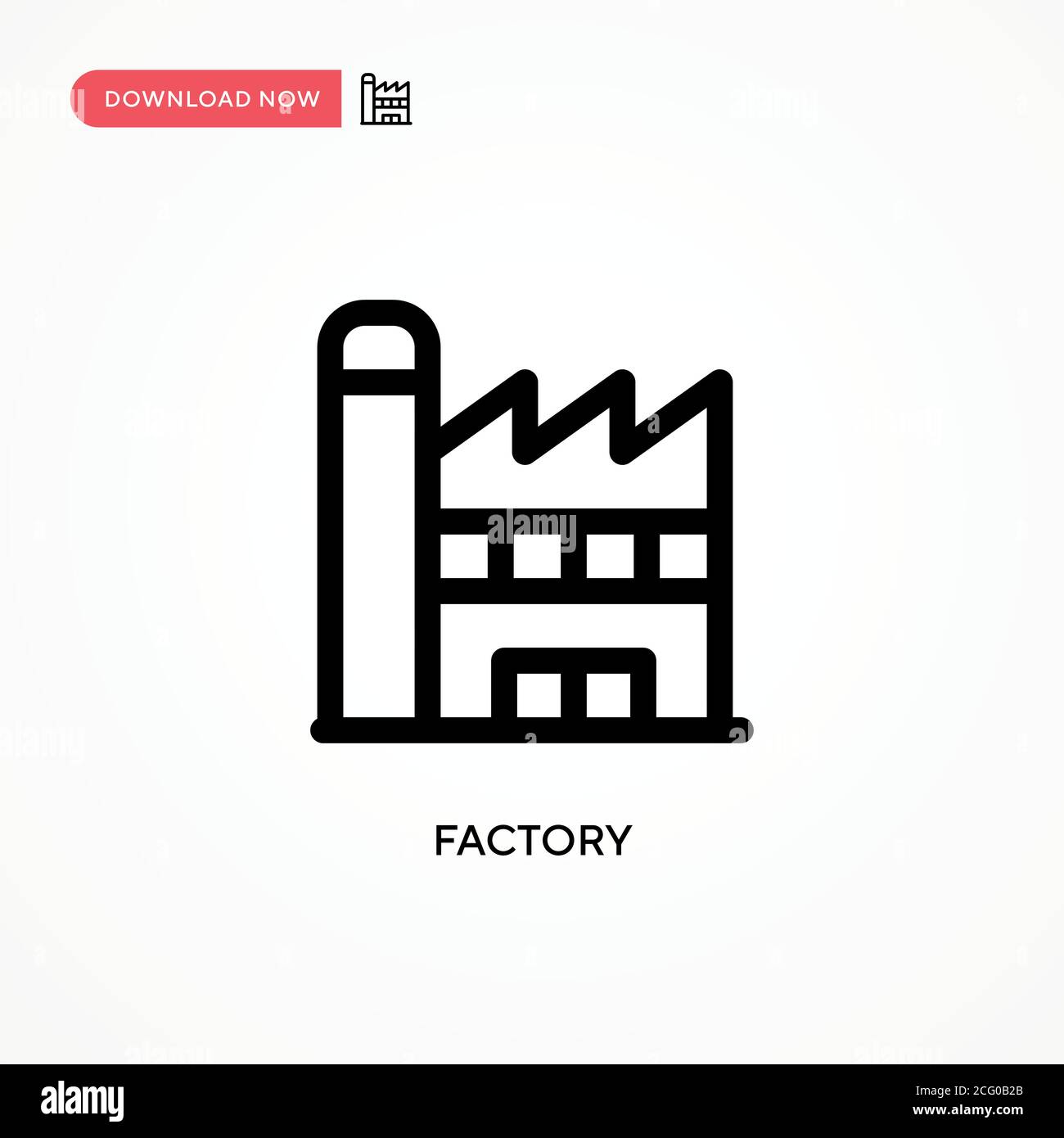 Factory Simple vector icon. Modern, simple flat vector illustration for ...
